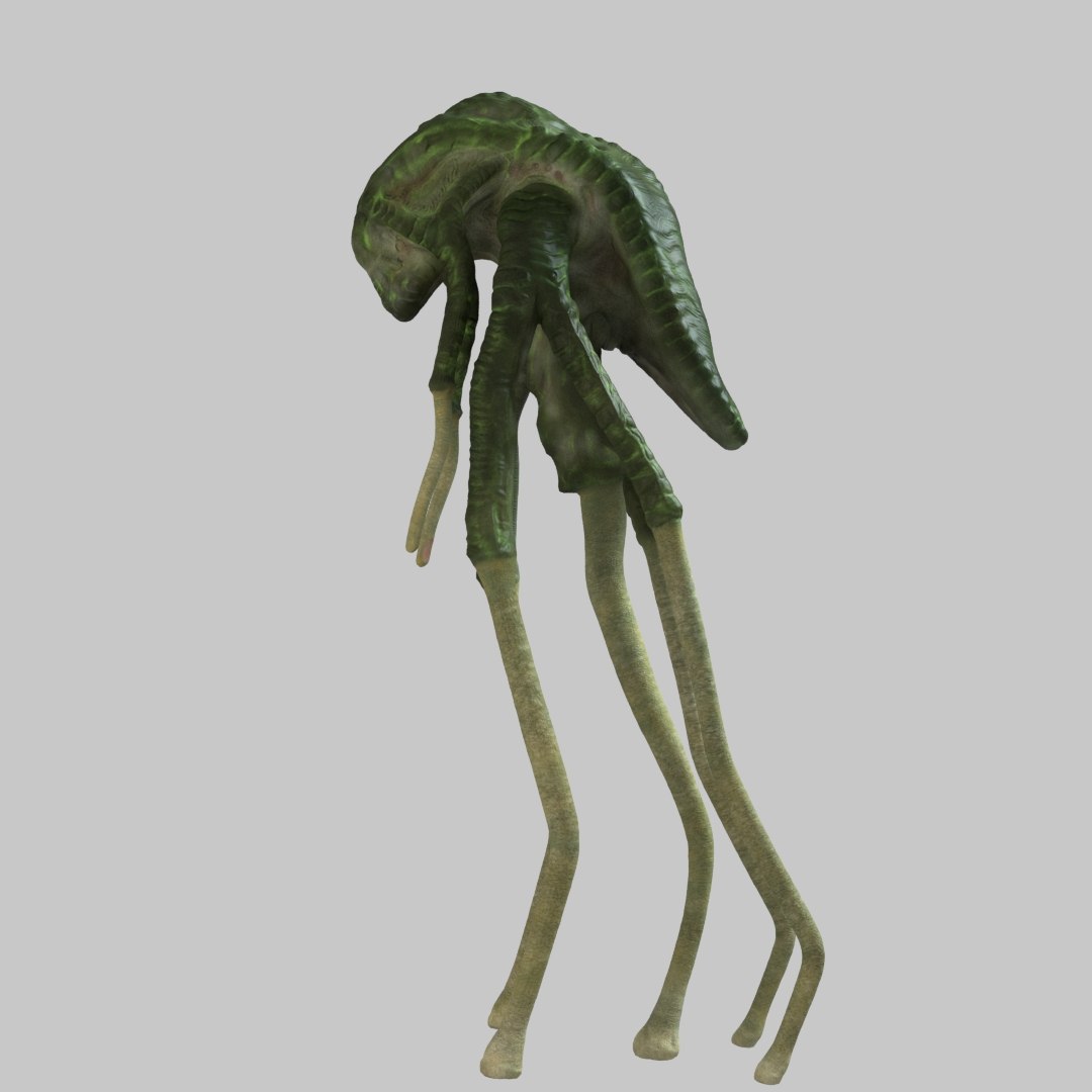 3D green alien creature - TurboSquid 1254173