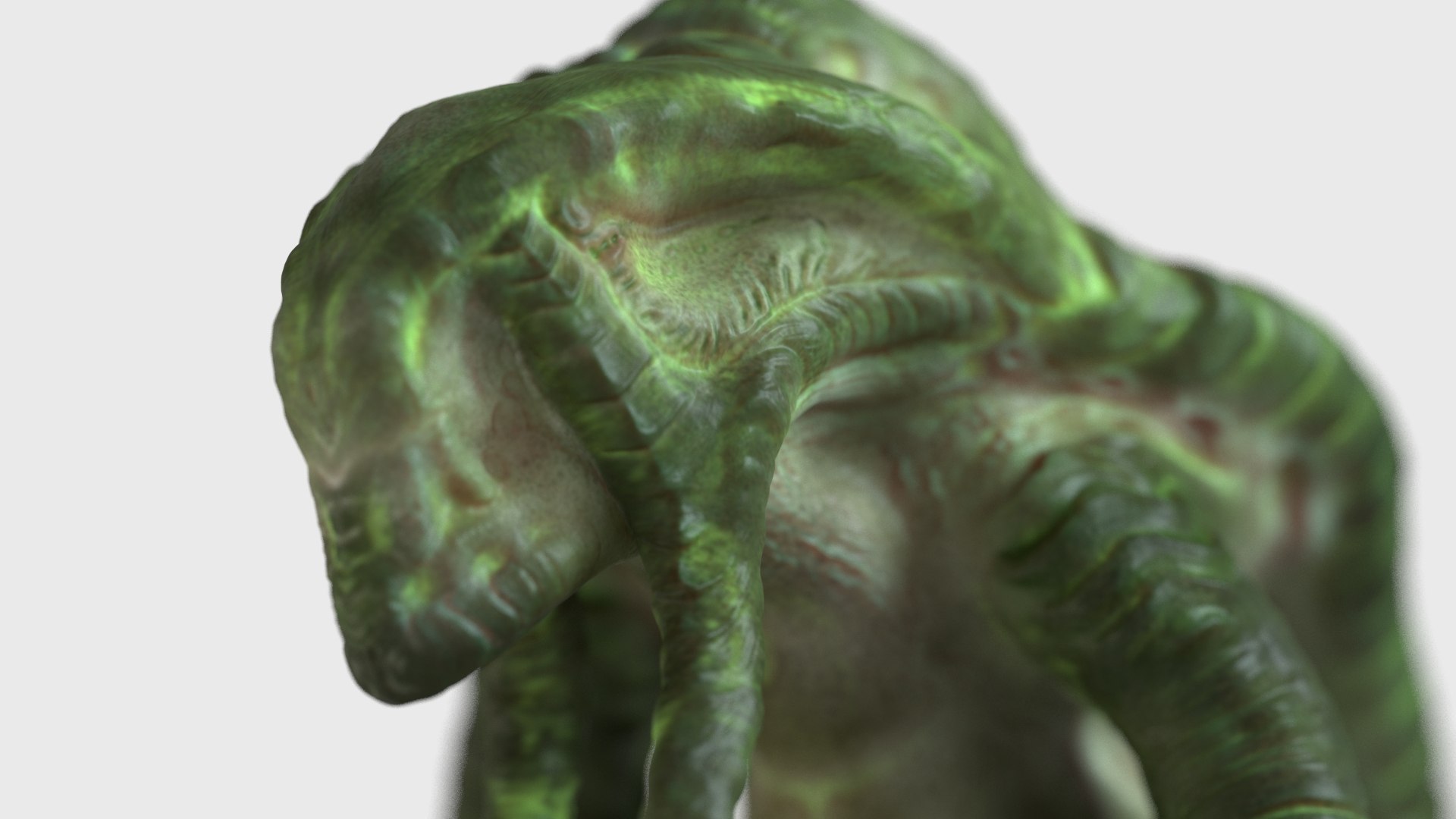 3D green alien creature - TurboSquid 1254173