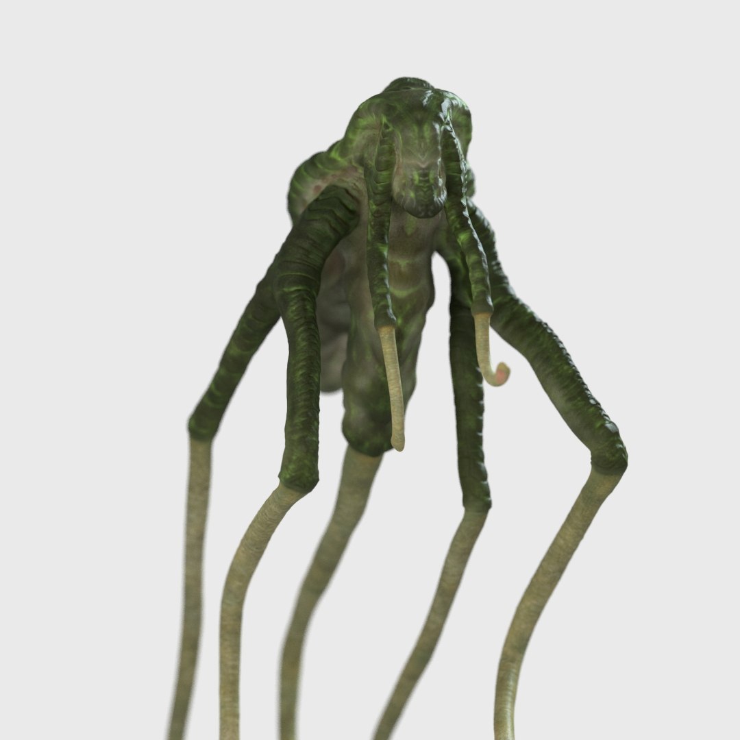 3D green alien creature - TurboSquid 1254173