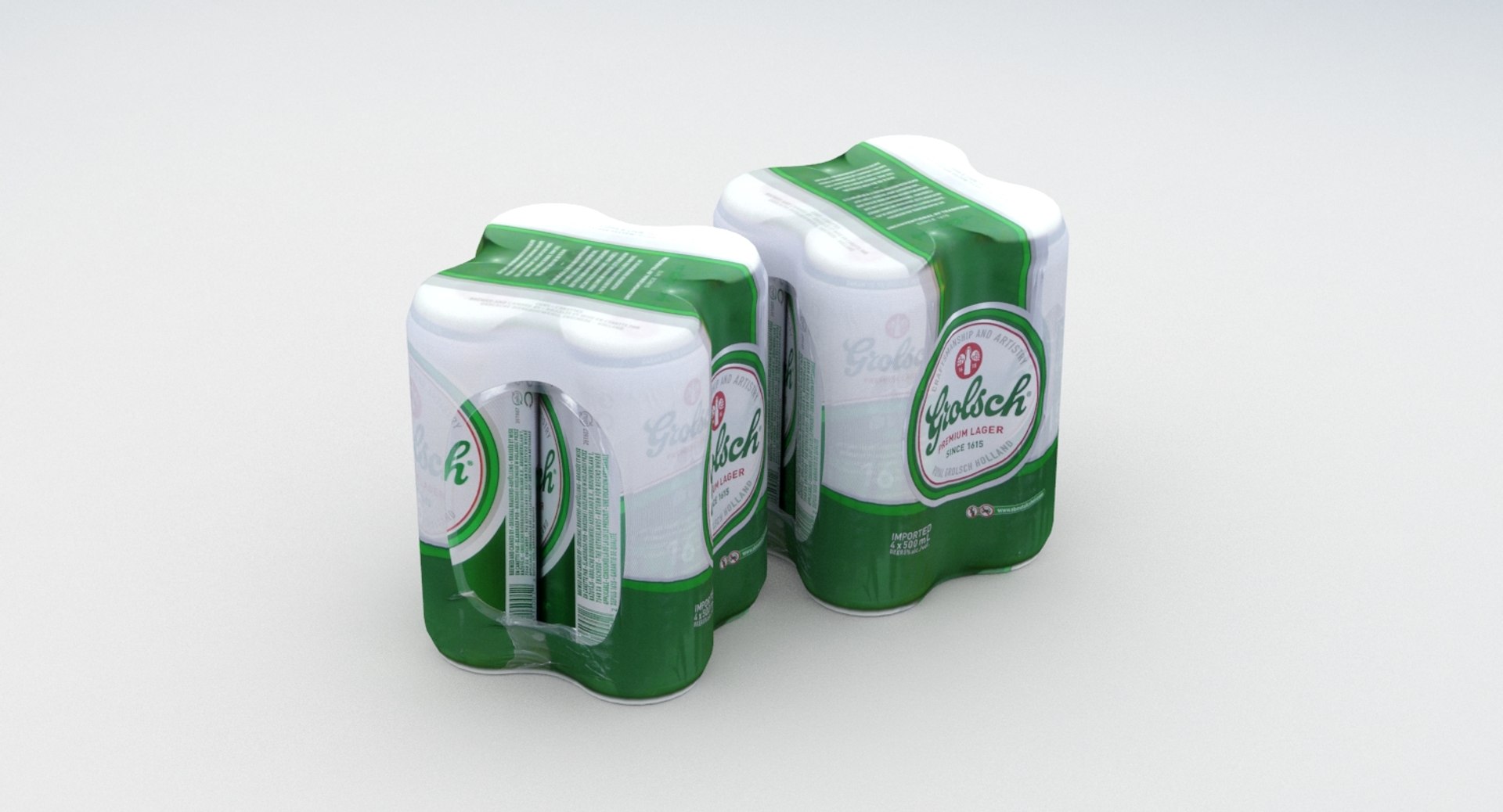 Beer Grolsch 4pack 3D - TurboSquid 1190019