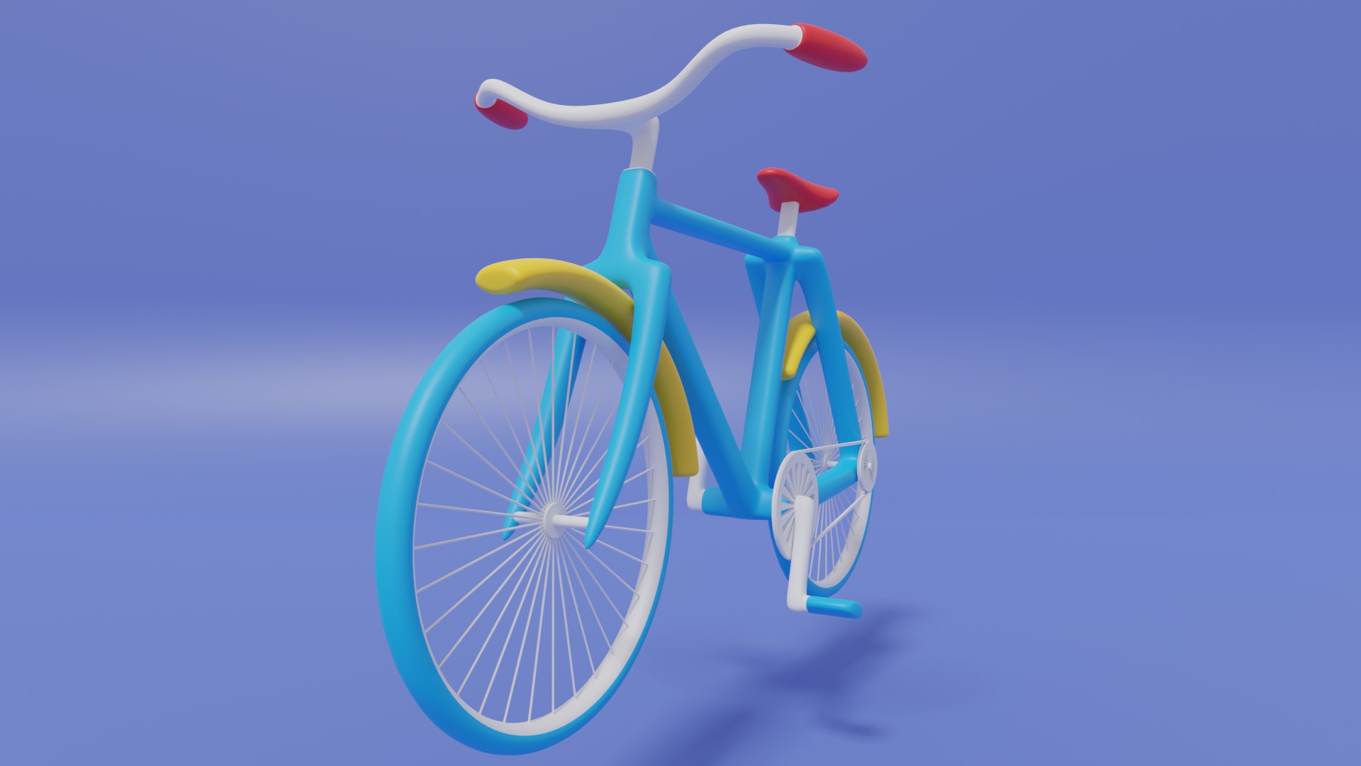 Cartoon Cute Bicycle 3D Model - TurboSquid 2205019