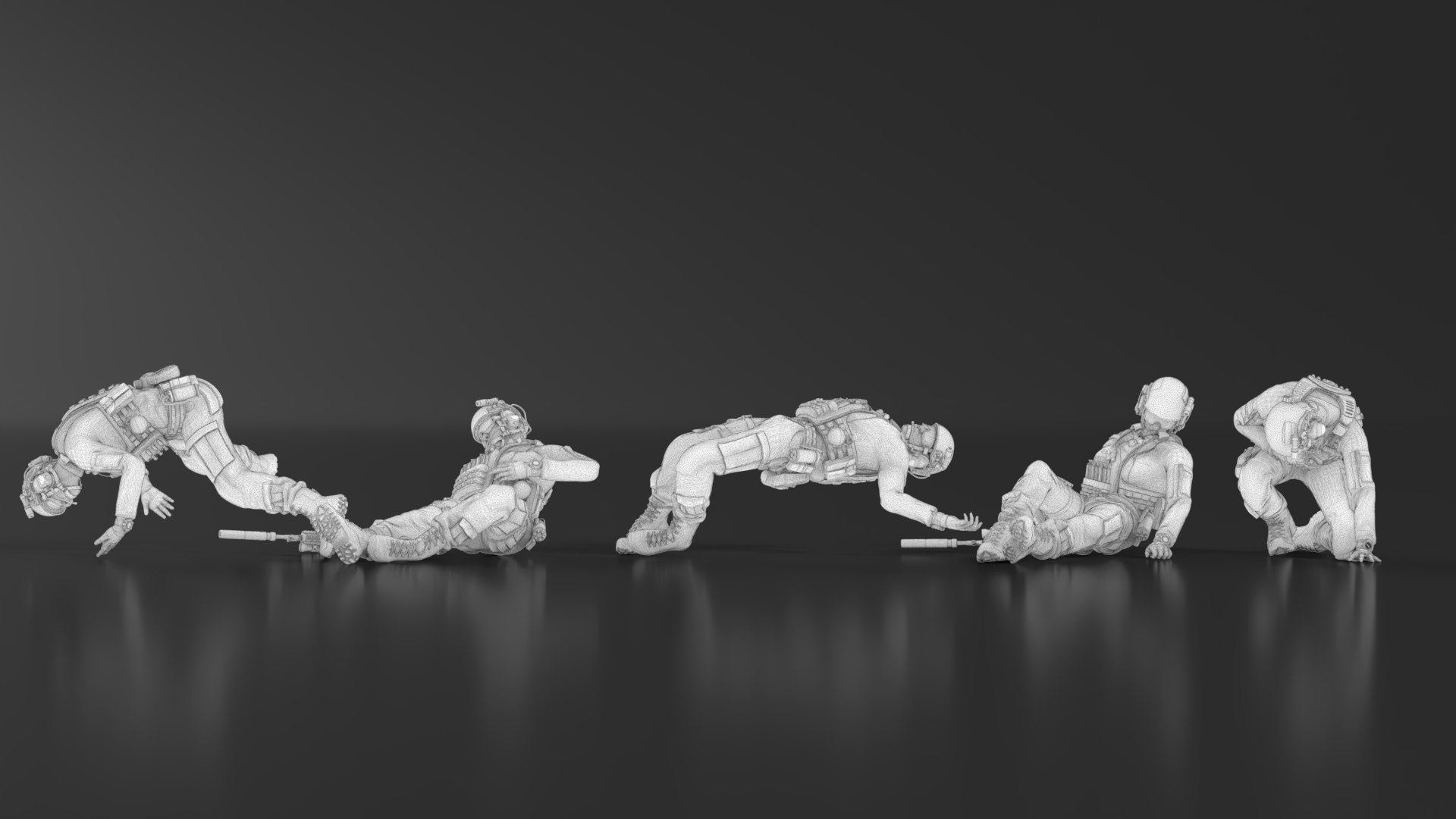 3D US Soldier Set 09 - TurboSquid 2199347