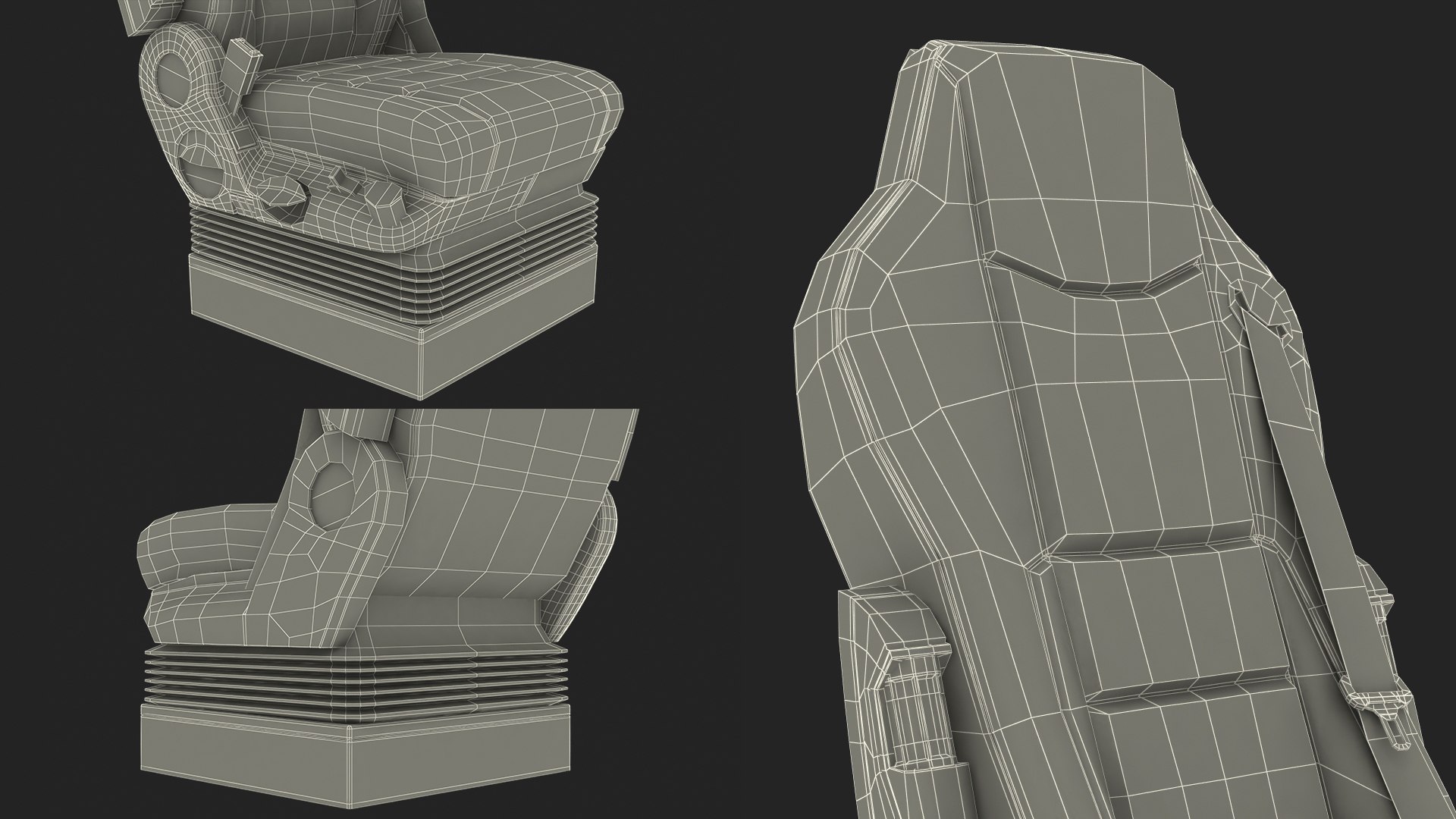 Bus Driver Seat 3D Model - TurboSquid 2059868