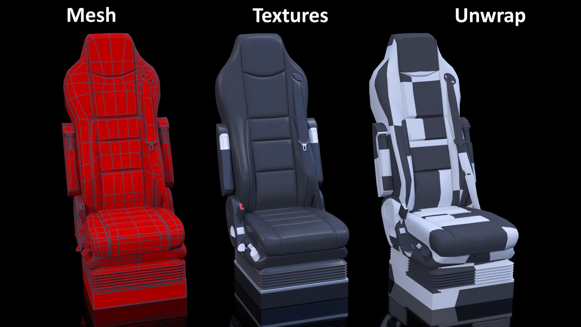 Bus Driver Seat 3D Model - TurboSquid 2059868