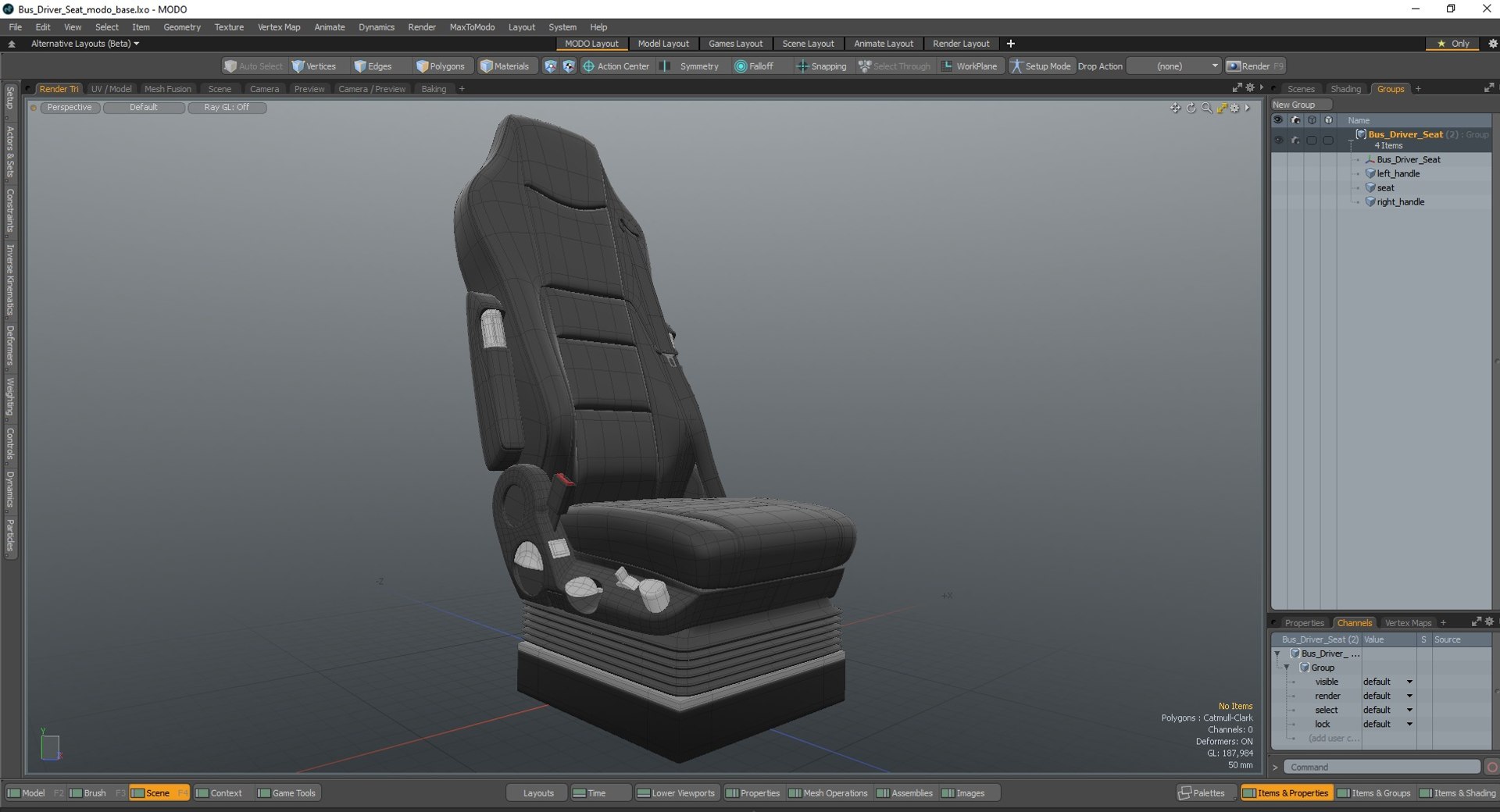 Bus Driver Seat 3D Model - TurboSquid 2059868