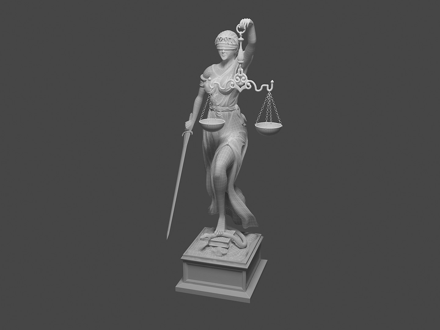 Lady Of Justice 3D Statue 3D - TurboSquid 1987976