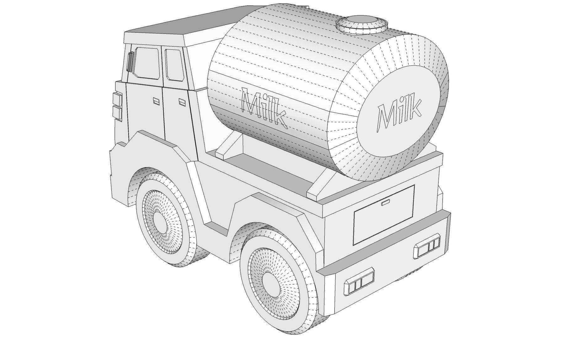 Milk tanker 3D - TurboSquid 1393342