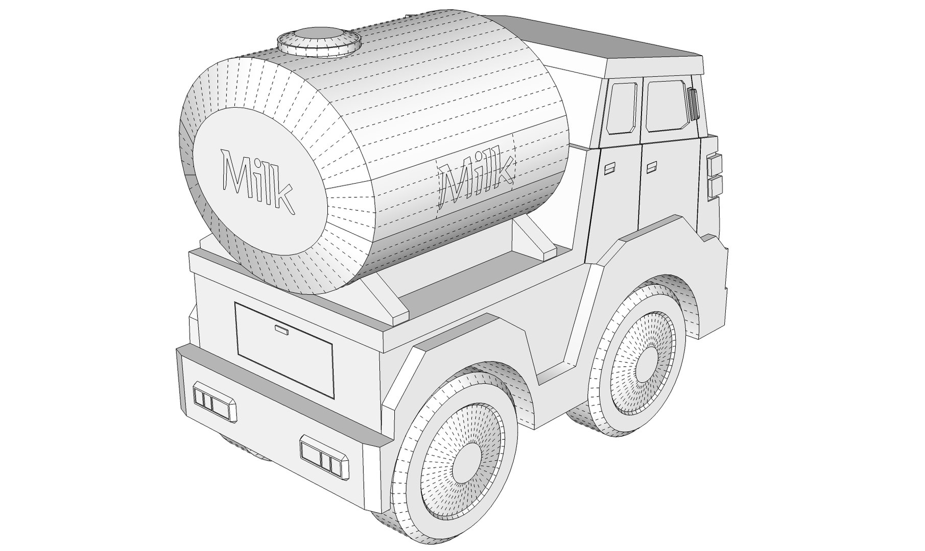 Milk tanker 3D - TurboSquid 1393342