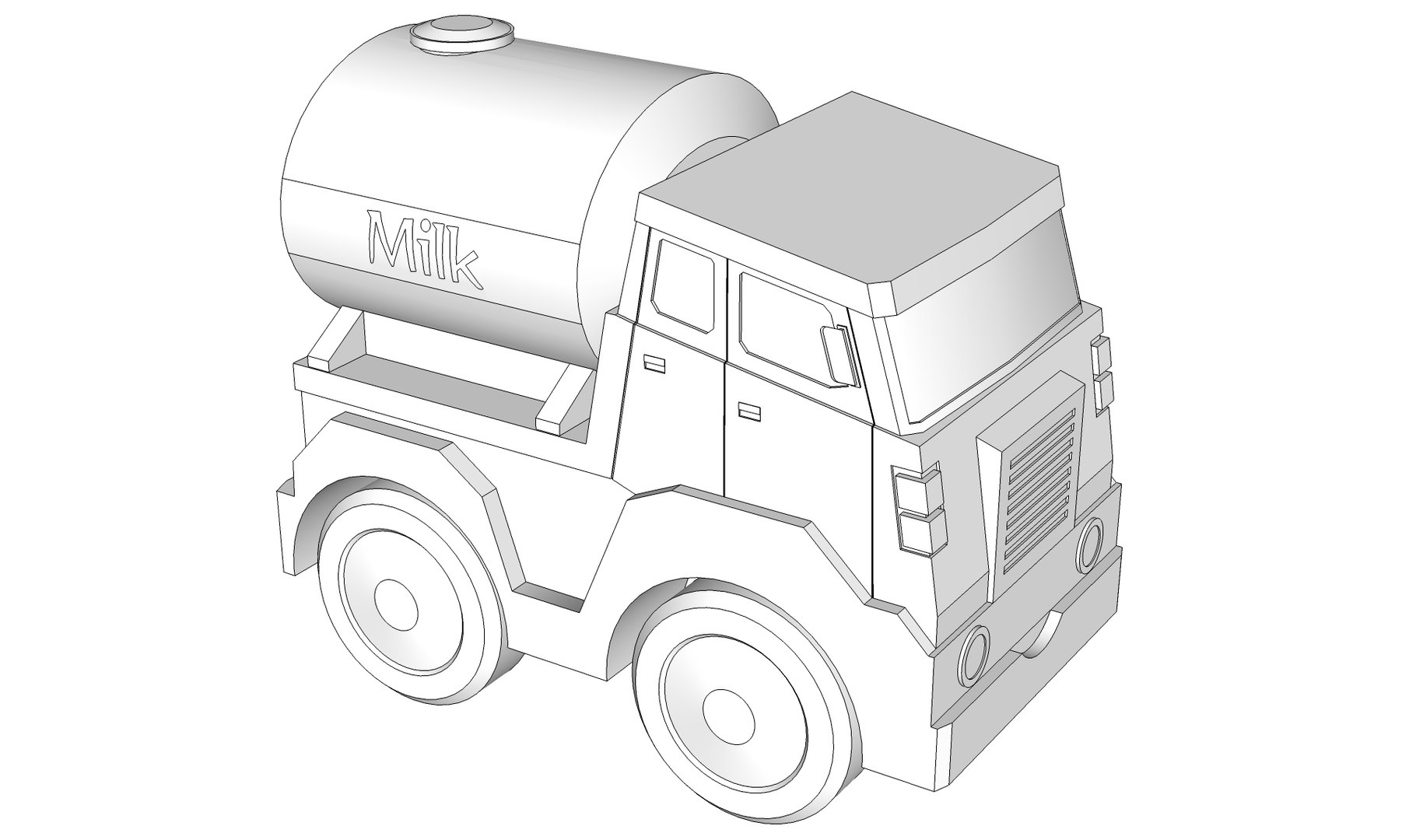 Milk tanker 3D - TurboSquid 1393342