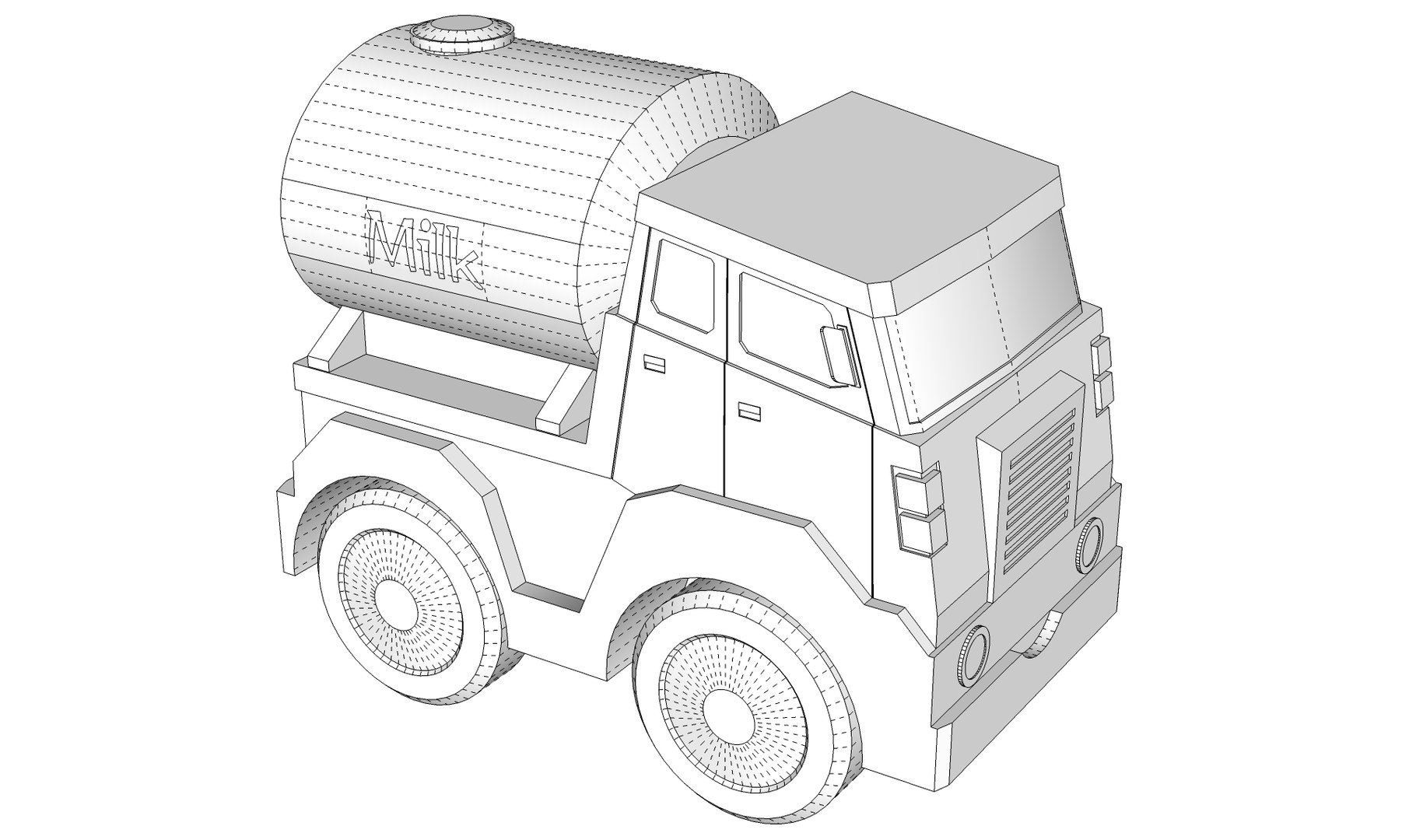 Milk tanker 3D - TurboSquid 1393342