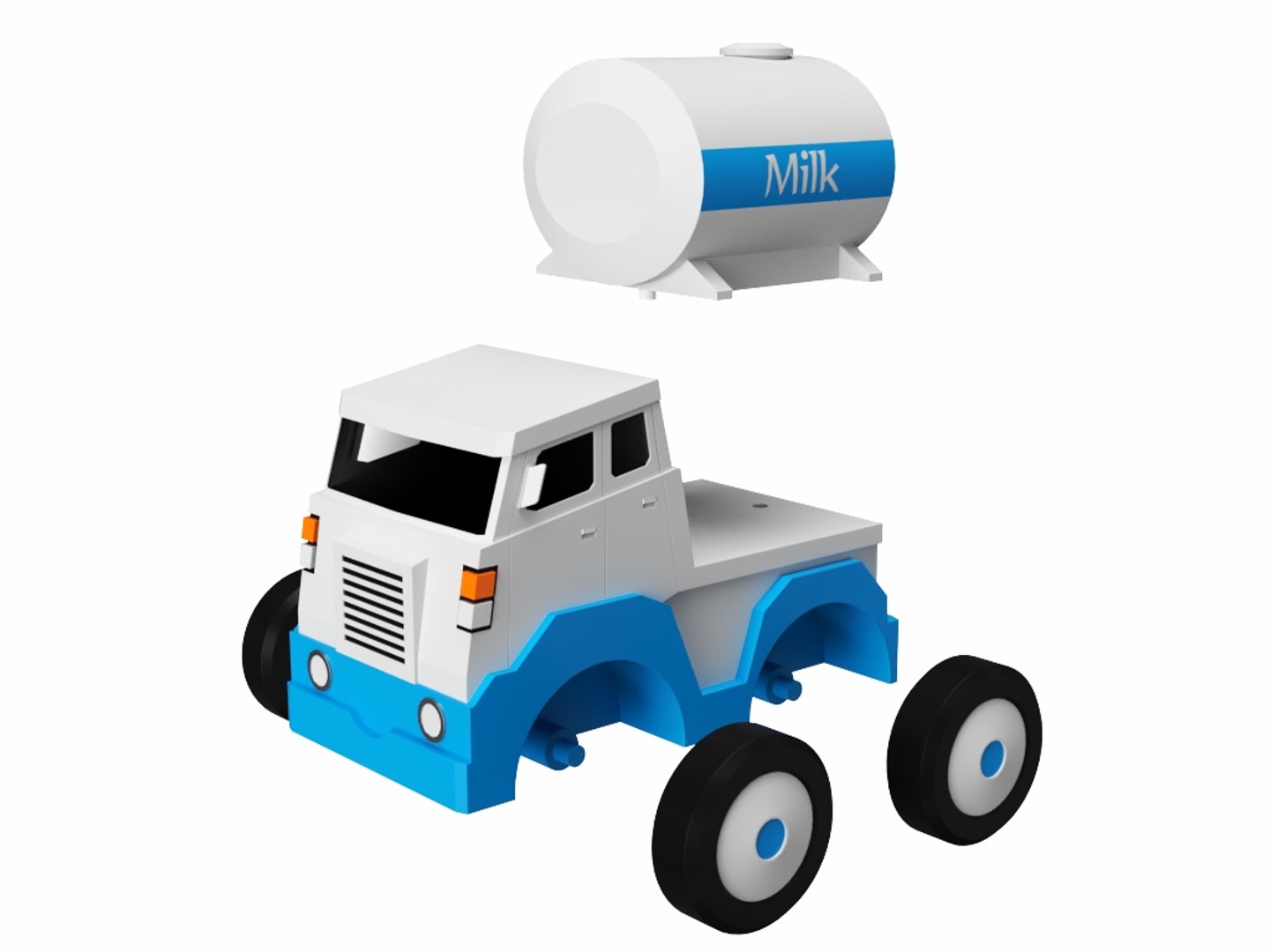 Milk tanker 3D - TurboSquid 1393342