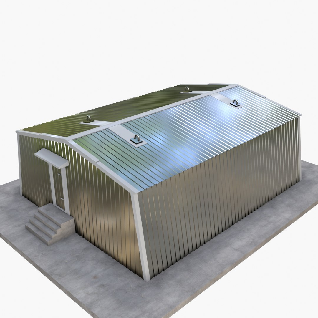 Metal building 3D - TurboSquid 2059788
