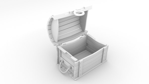 3d model cartoon chest