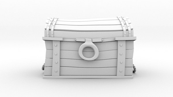 3d model cartoon chest
