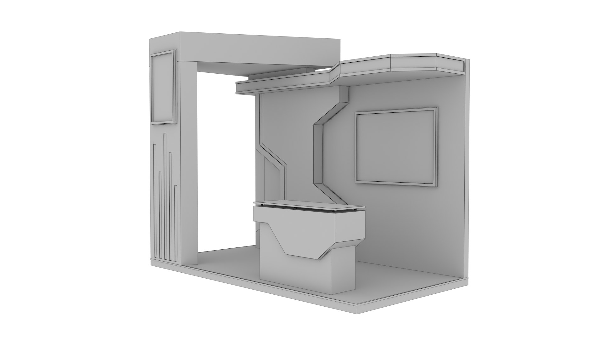 Booth 4x2 M 3D Model - TurboSquid 1939273