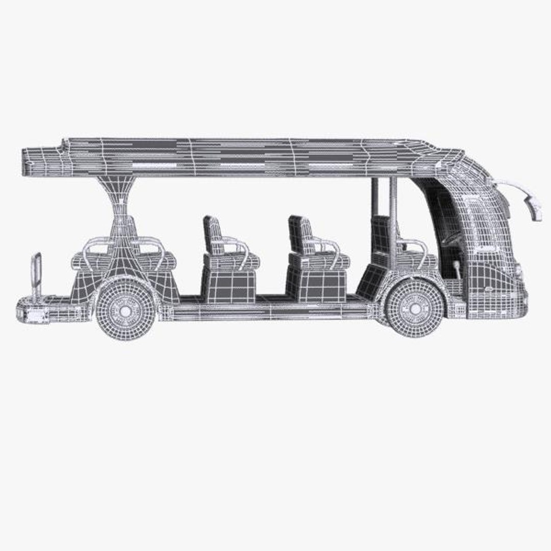 3d Model Cartoon Tour Bus