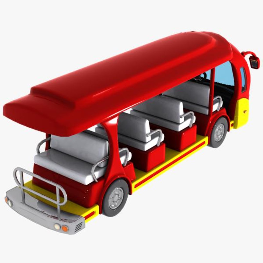 3d Model Cartoon Tour Bus