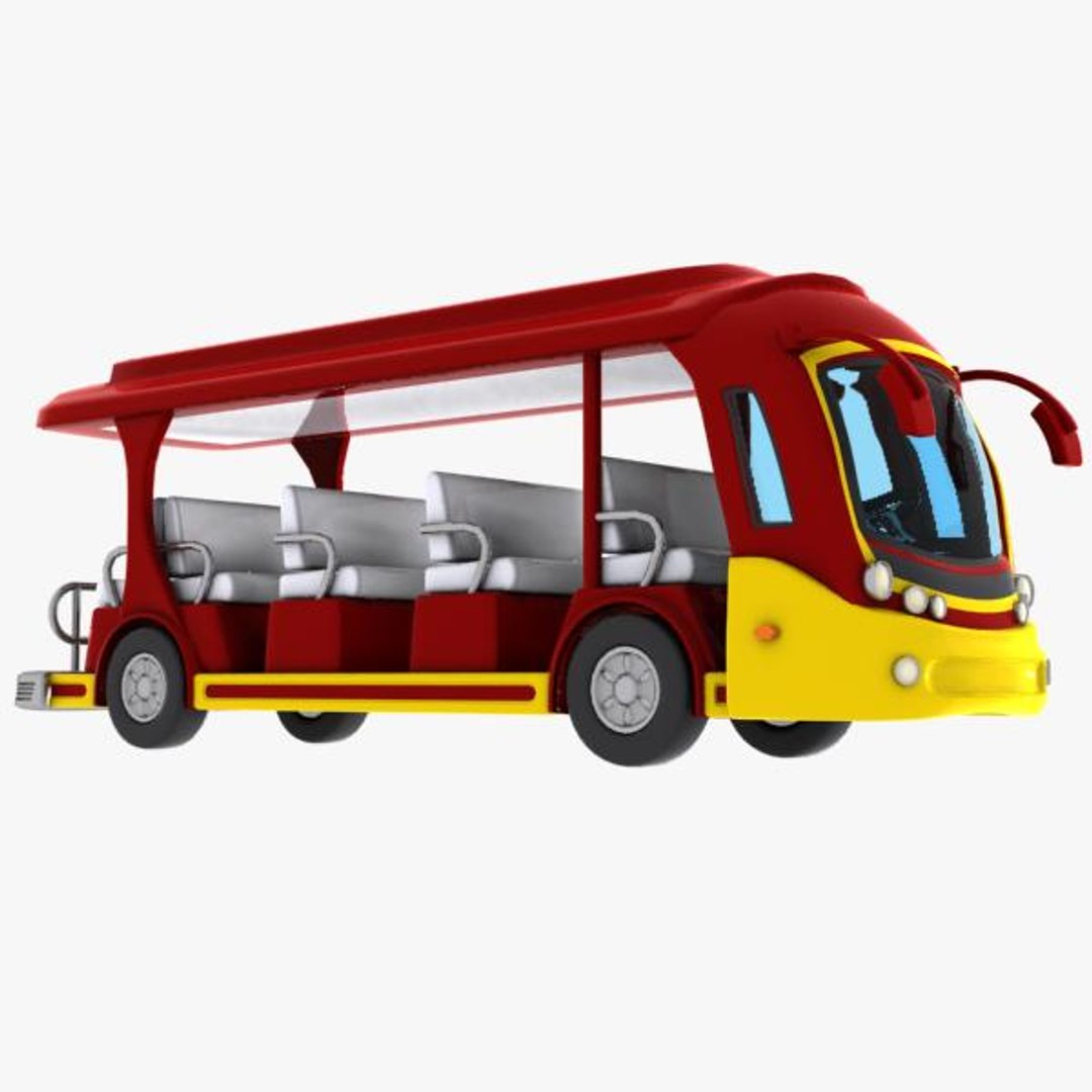 3d Model Cartoon Tour Bus