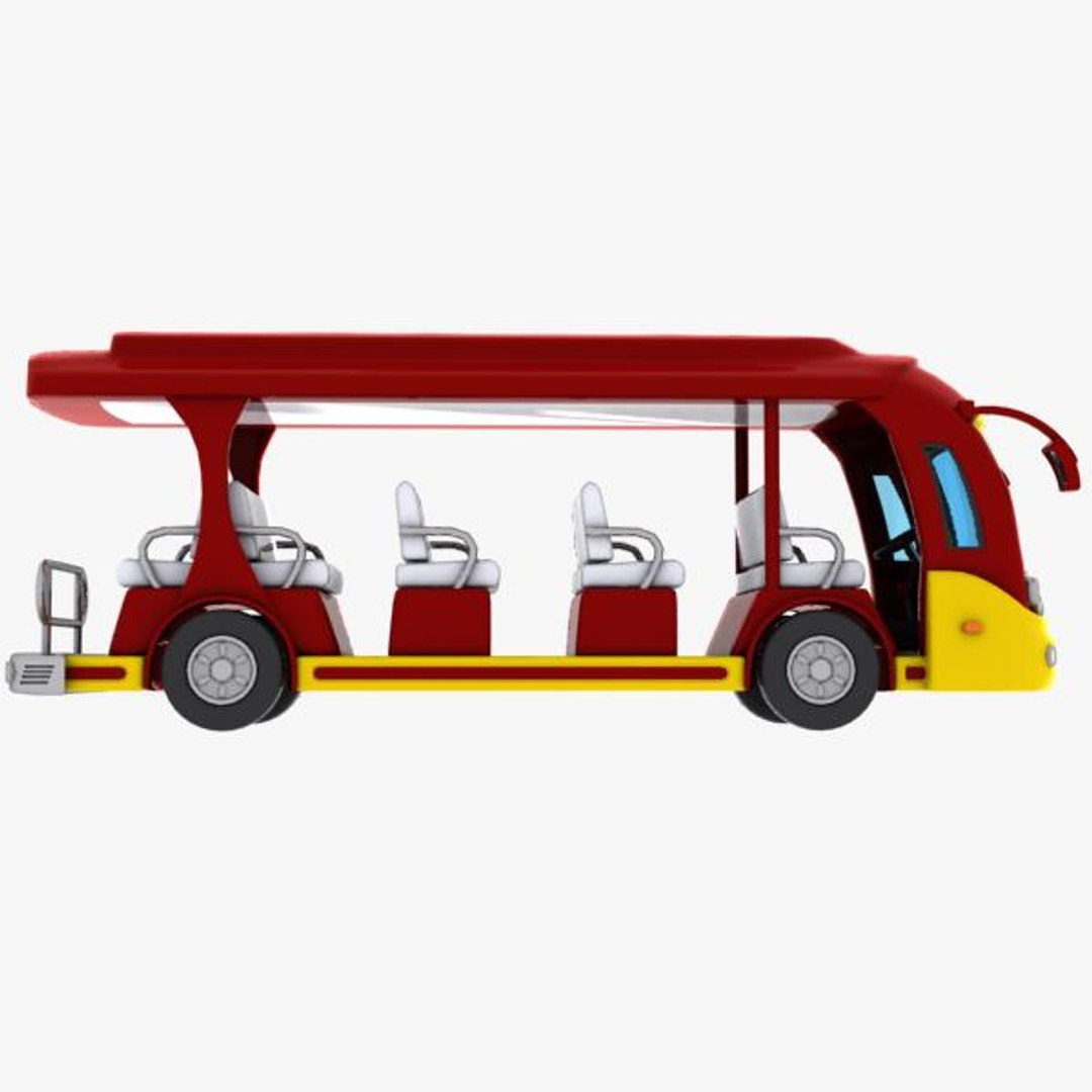 3d Model Cartoon Tour Bus