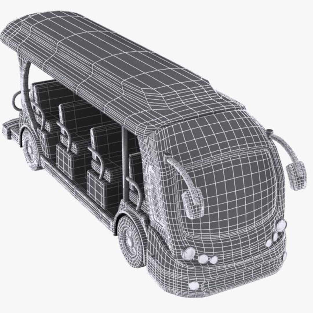 3d Model Cartoon Tour Bus