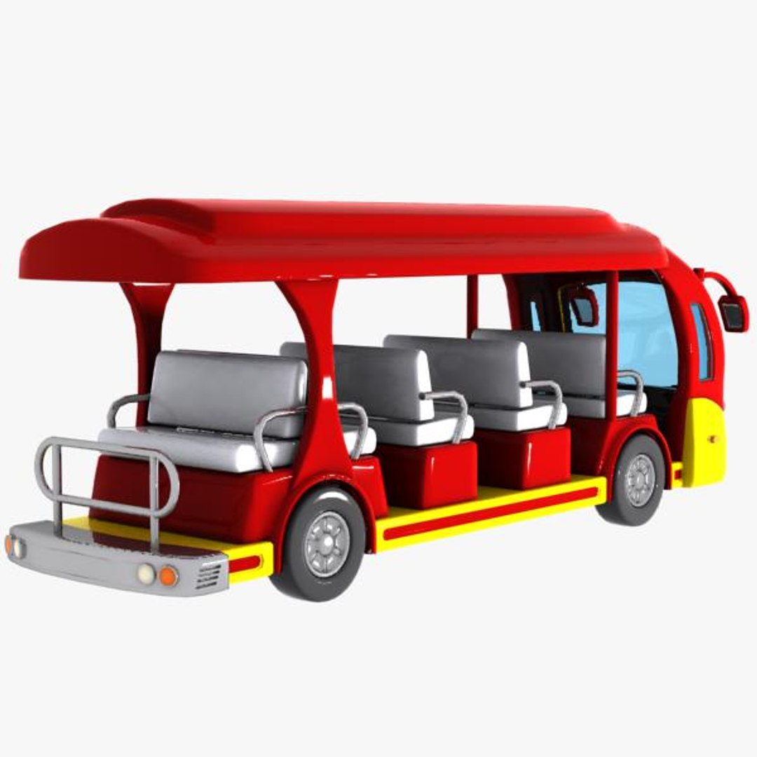3d Model Cartoon Tour Bus
