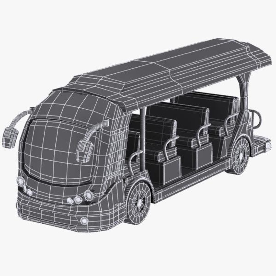 3d Model Cartoon Tour Bus
