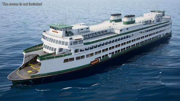 modelo 3d Ferry del estado de Washington Superclase MV Kaleetan ...