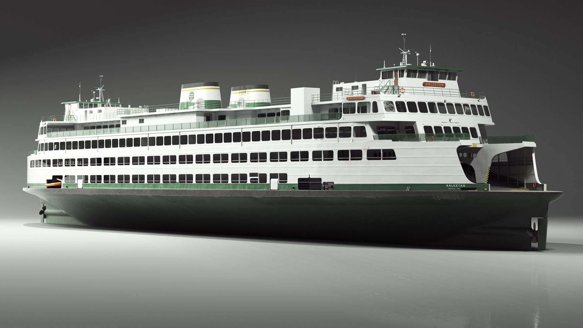 Washington State Ferry Super Class MV Kaleetan model - TurboSquid 2112933