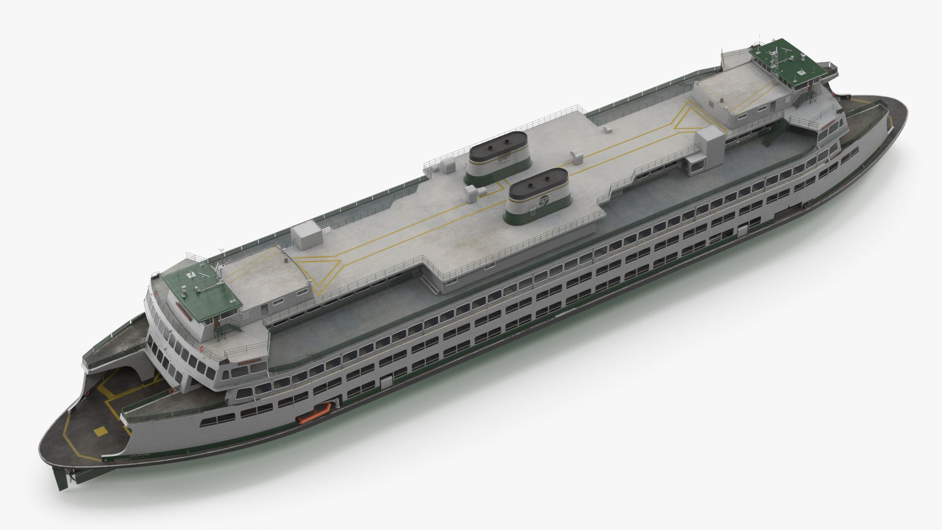 Washington State Ferry Super Class MV Kaleetan model - TurboSquid 2112933