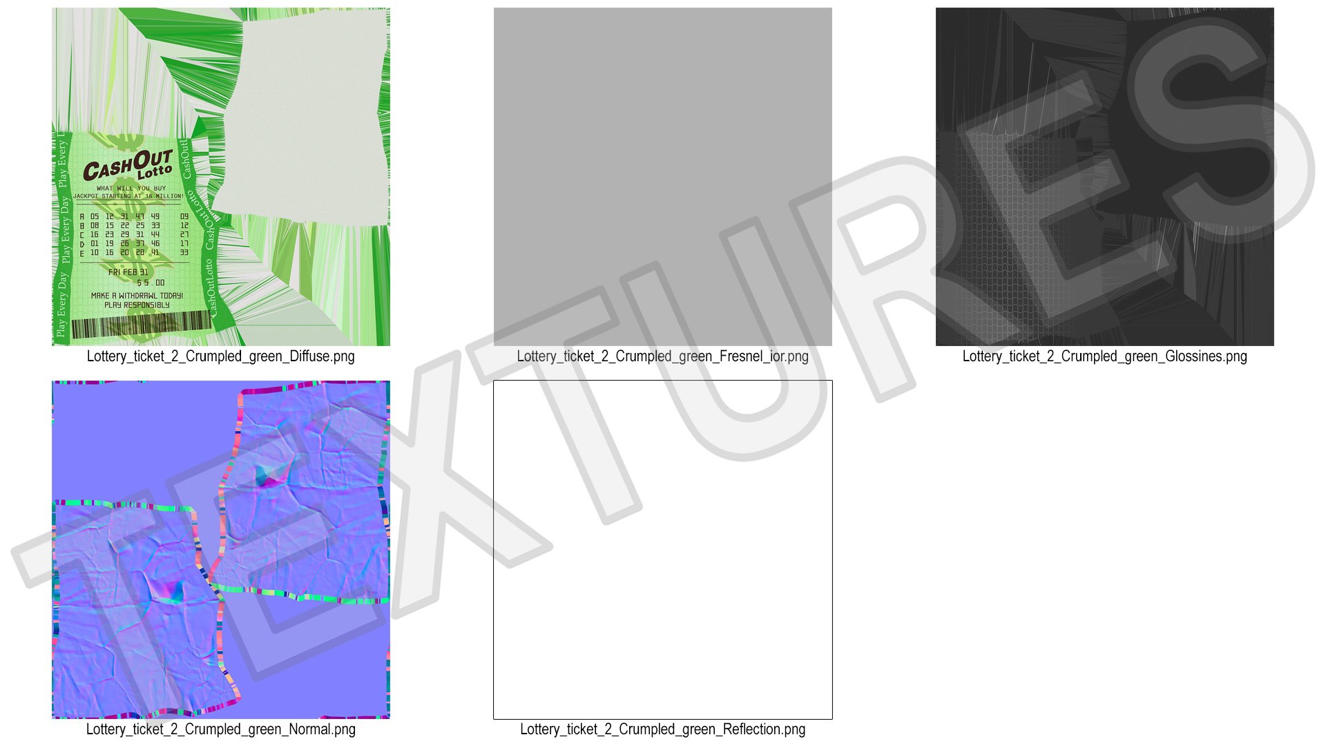 Wrinkled Ticket Of Cash Out Lotto Lottery 3D Model - TurboSquid 2022800