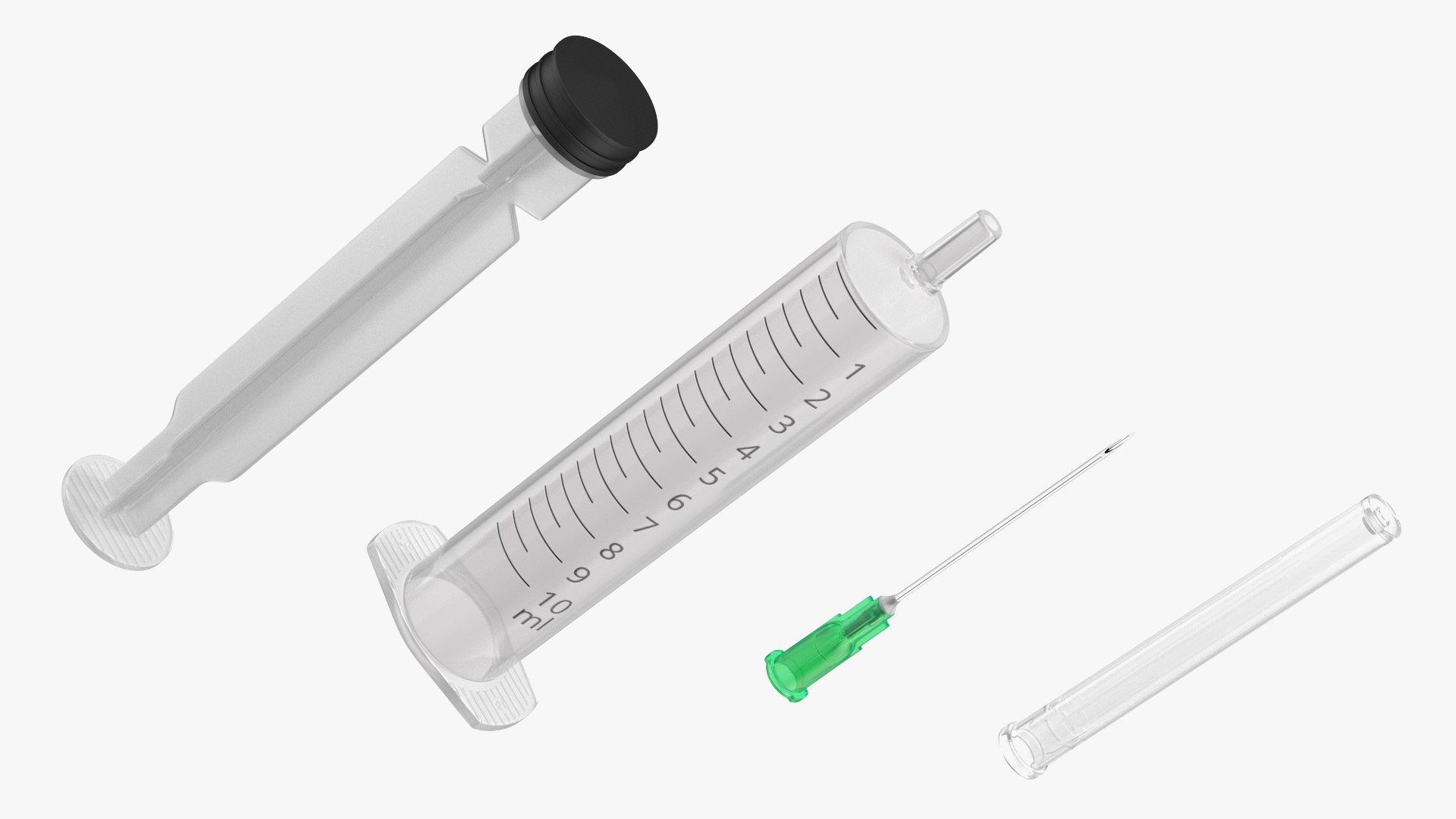 Medical Syringe 10ml Set 3D - TurboSquid 2343792