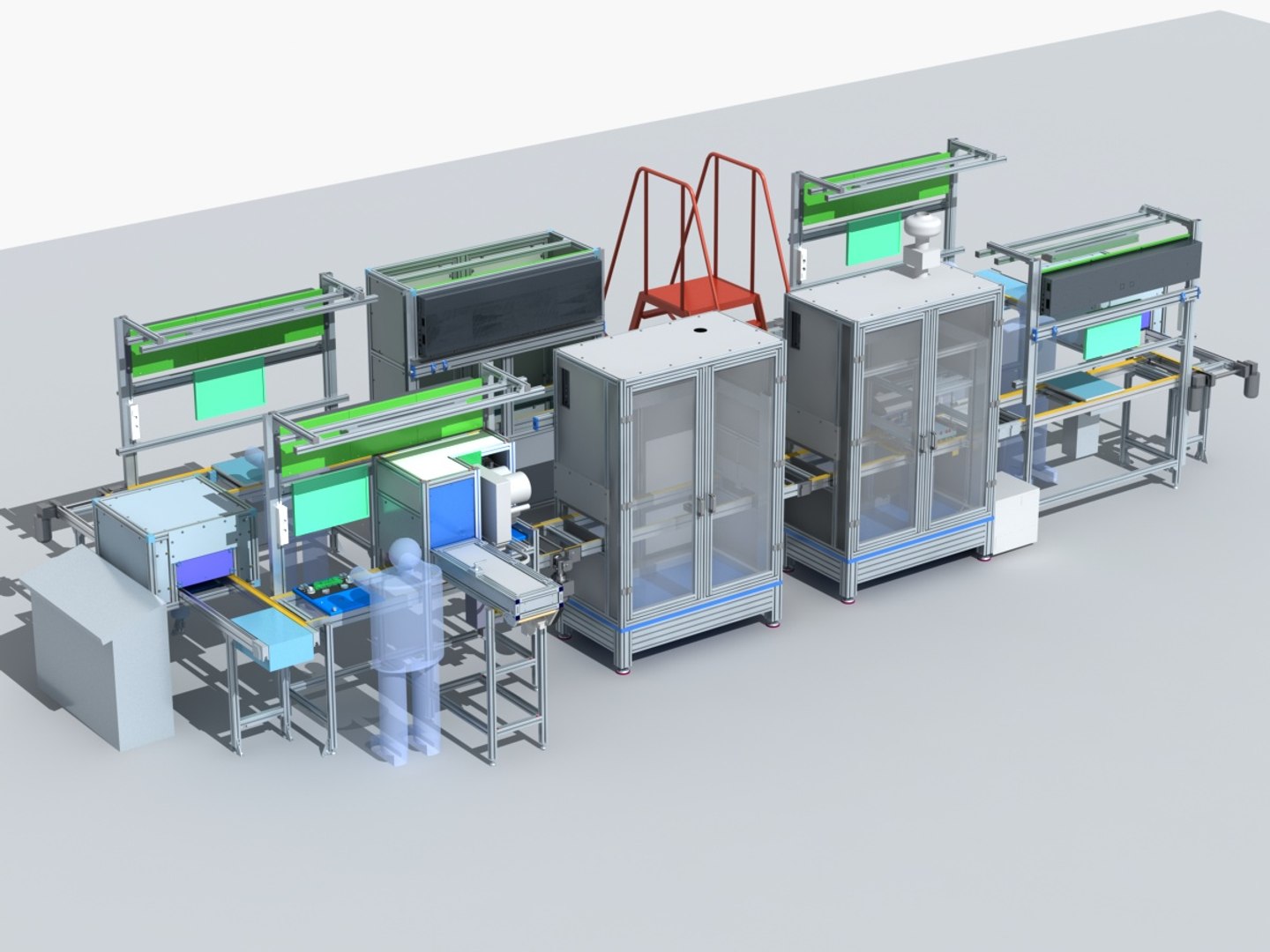 Industrial Equipment 9 - Flow Production Line 3D model - TurboSquid 2163339