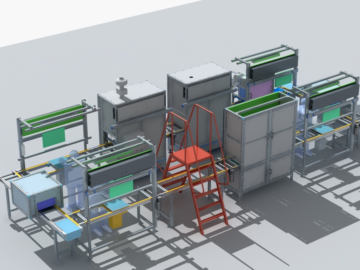 Industrial Equipment 9 - Flow Production Line 3D model - TurboSquid 2163339