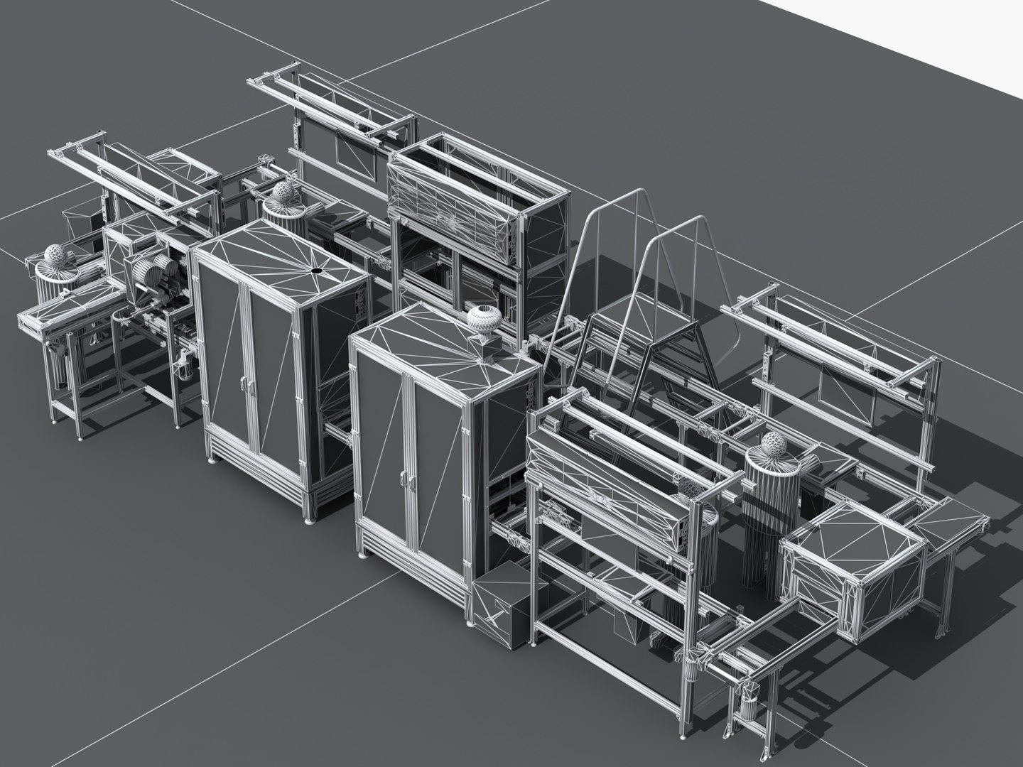 Industrial Equipment 9 - Flow Production Line 3D model - TurboSquid 2163339