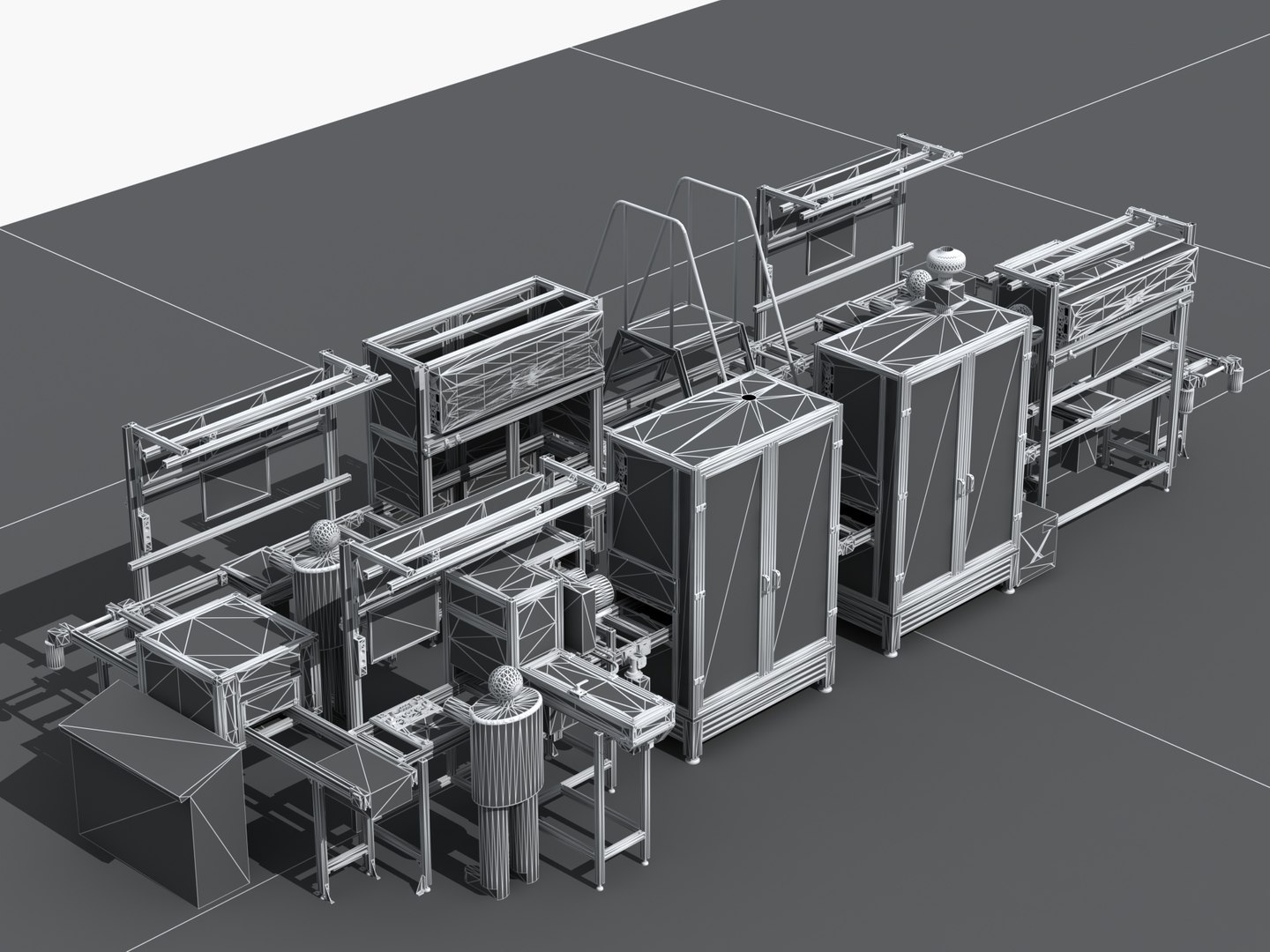 Industrial Equipment 9 - Flow Production Line 3D model - TurboSquid 2163339