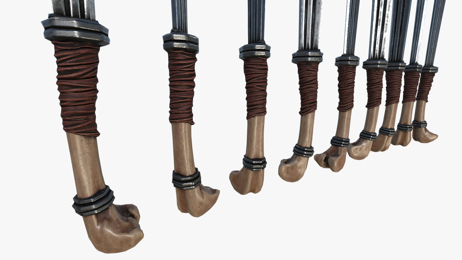 Fantasy Sword RPG Maciejowski Cleaver Falchion Chopper Curved Blade ...