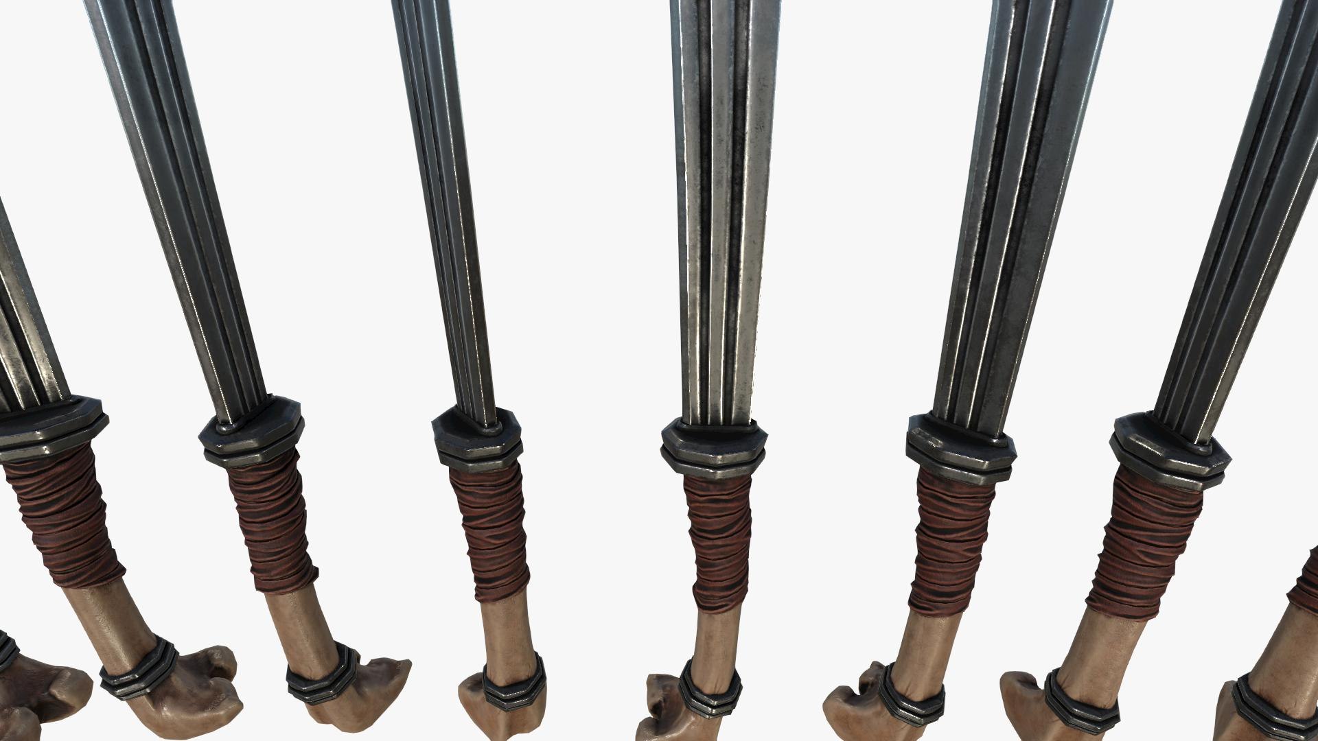 Fantasy Sword RPG Maciejowski Cleaver Falchion Chopper Curved Blade ...