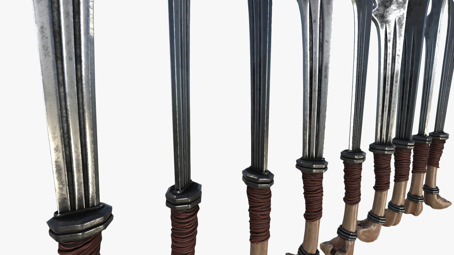 Fantasy Sword RPG Maciejowski Cleaver Falchion Chopper Curved Blade ...