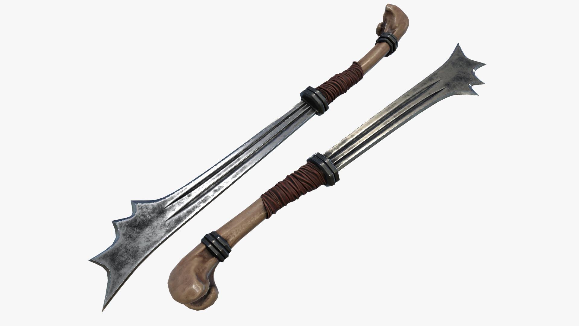 Fantasy Sword RPG Maciejowski Cleaver Falchion Chopper Curved Blade ...