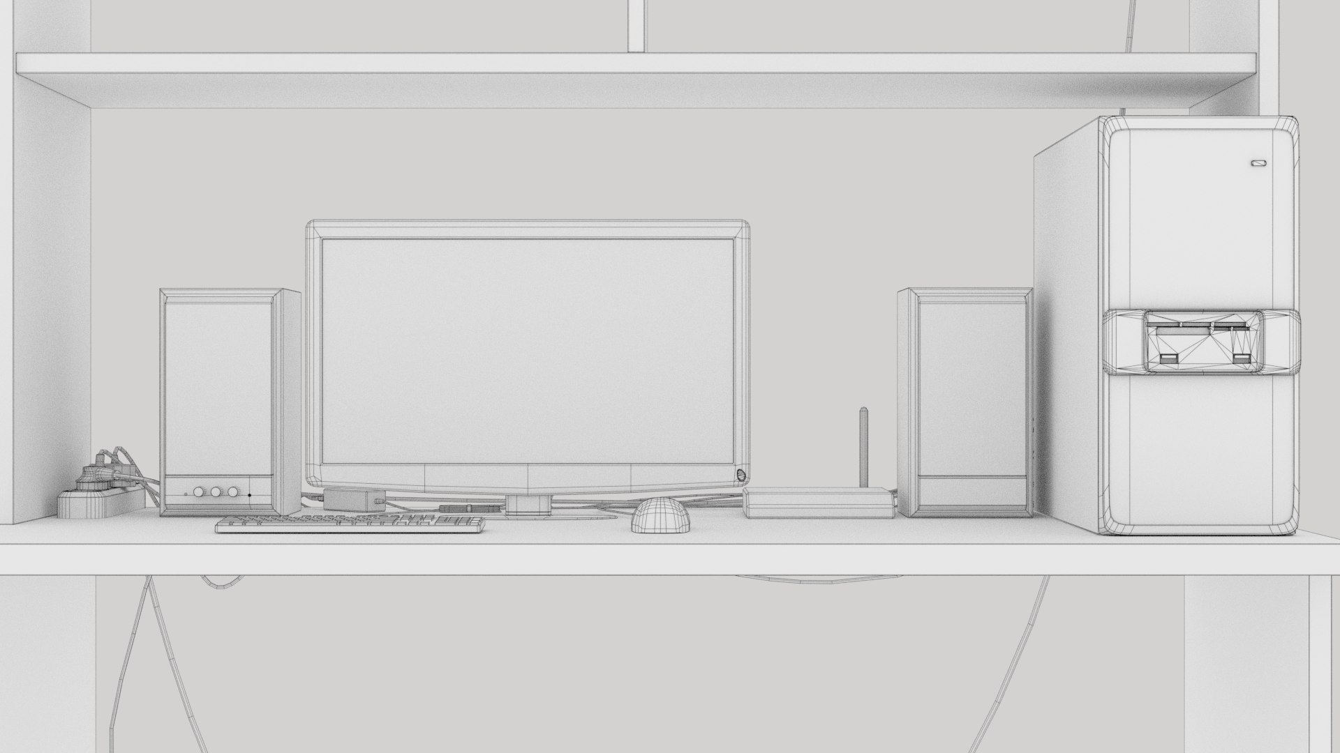 3d unity computer desk
