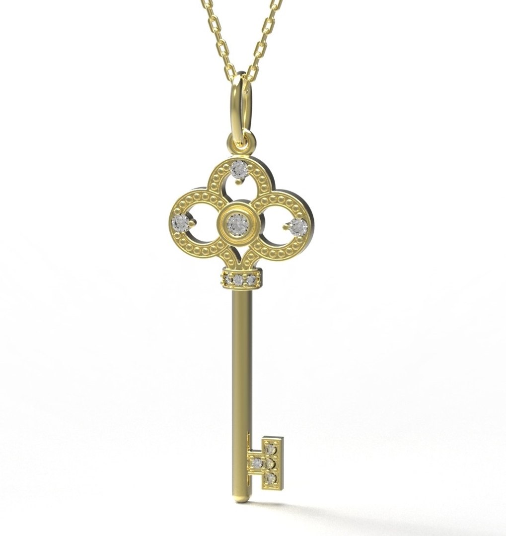 3d key pendant model