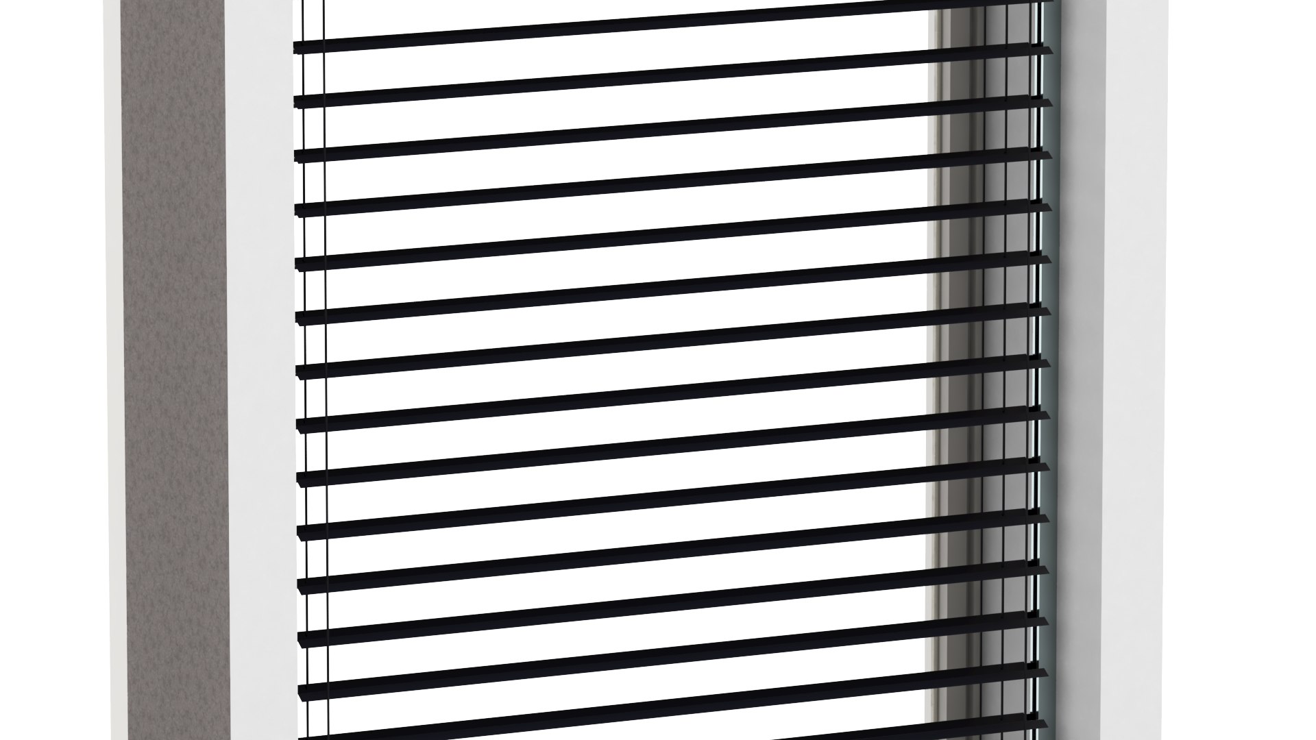 PVC French window with blinds down - Full wall section 3D - TurboSquid ...