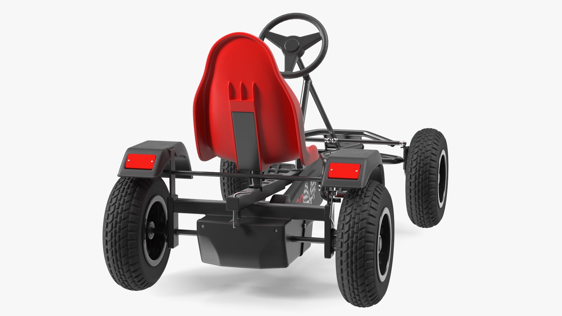 3D Model Red Pedal Car With Adjustable Seat Rigged - TurboSquid 2092087
