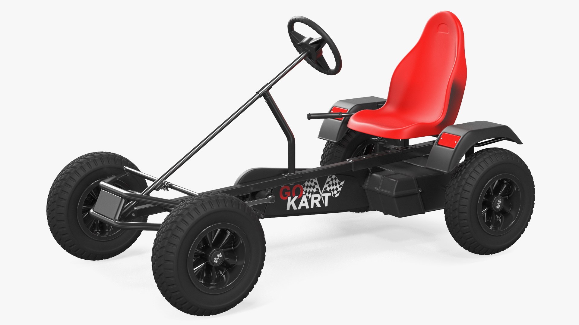 3D model Red Pedal Car with Adjustable Seat Rigged - TurboSquid 2092087