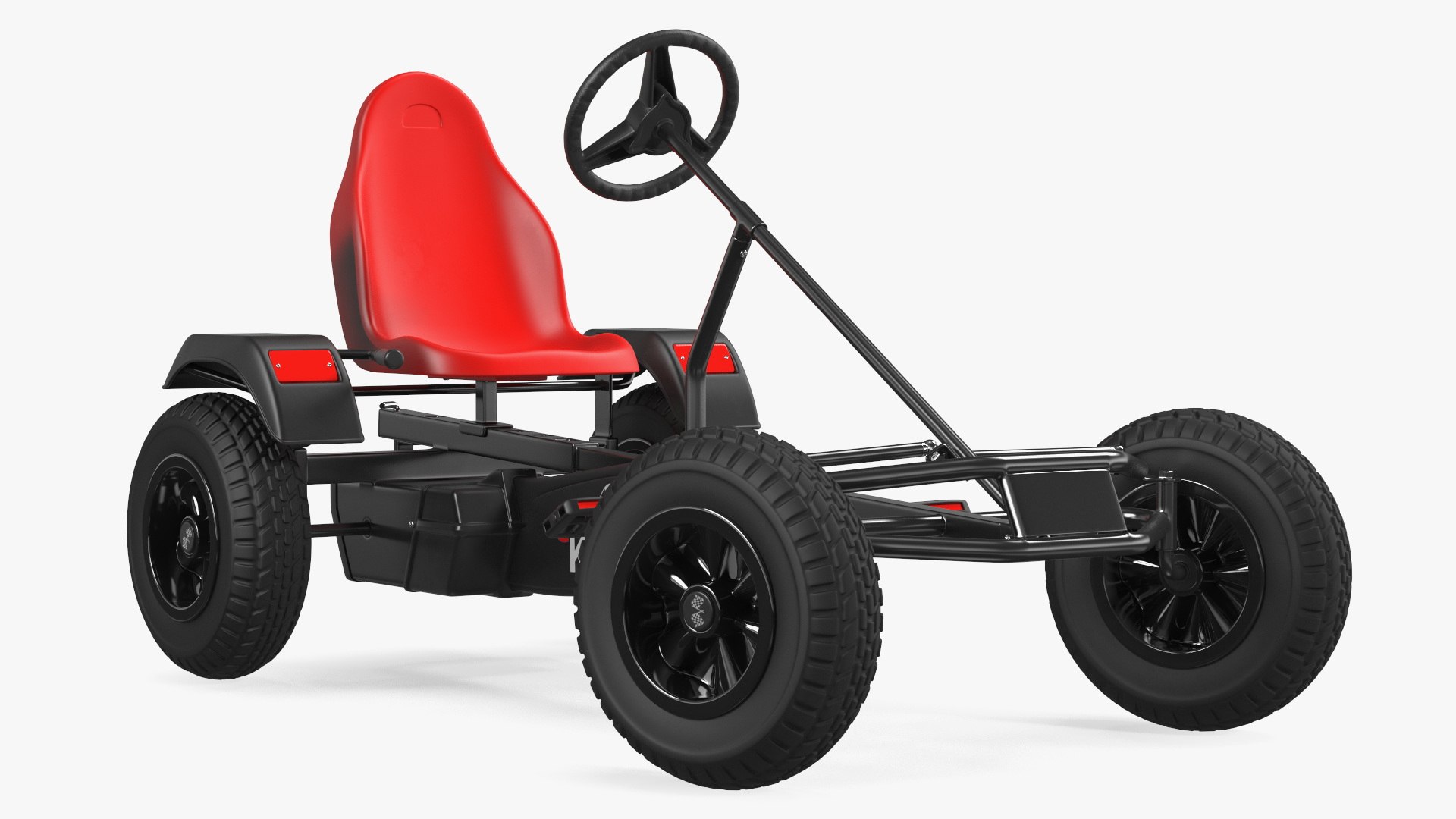 3D Model Red Pedal Car With Adjustable Seat Rigged - TurboSquid 2092087
