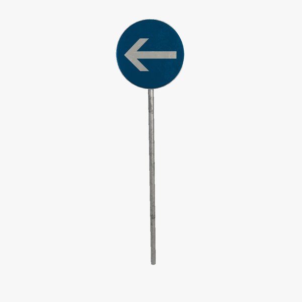 modelo 3d Señal de tráfico Ir a la izquierda - TurboSquid 2144777