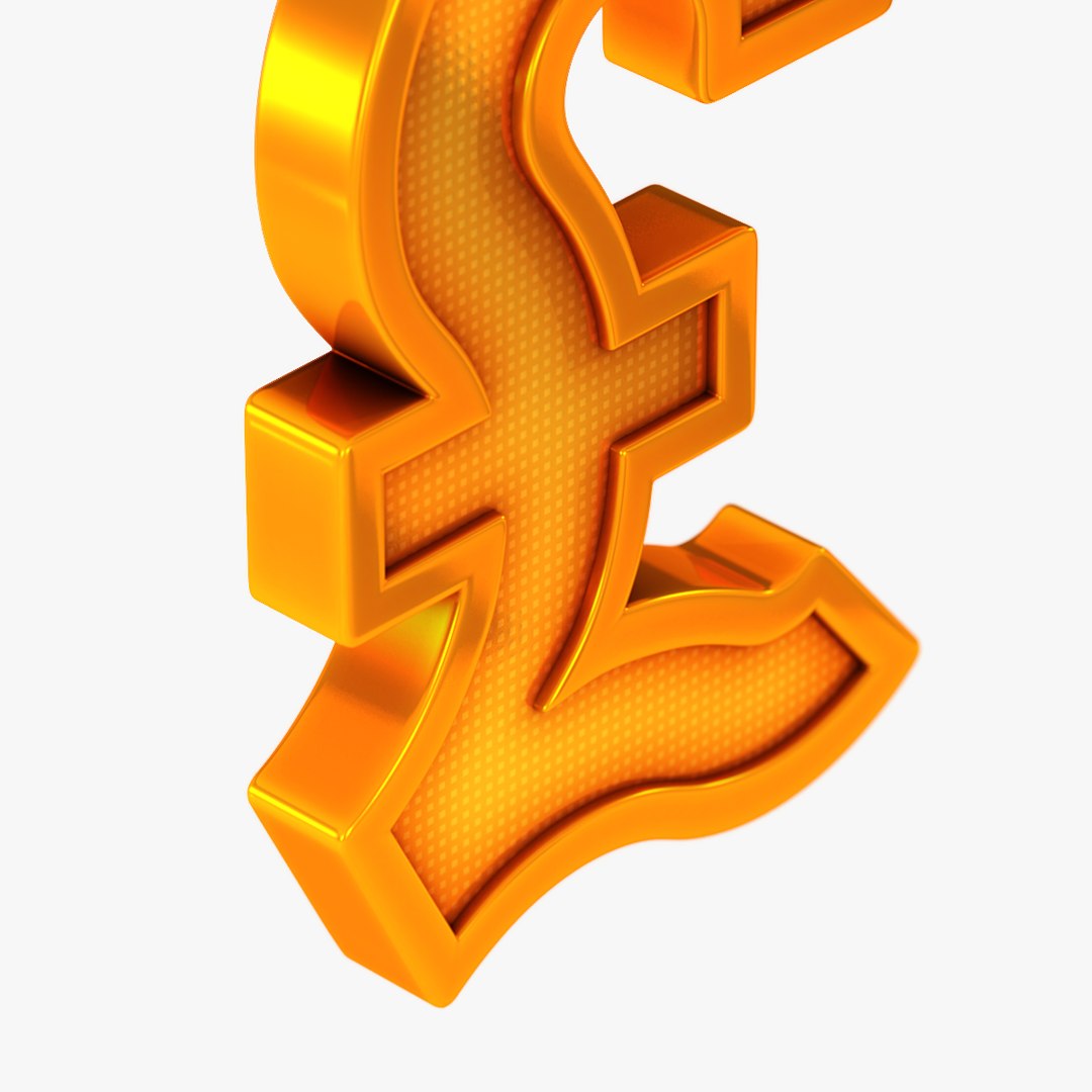 3D British Pound Symbol Model - TurboSquid 1297823