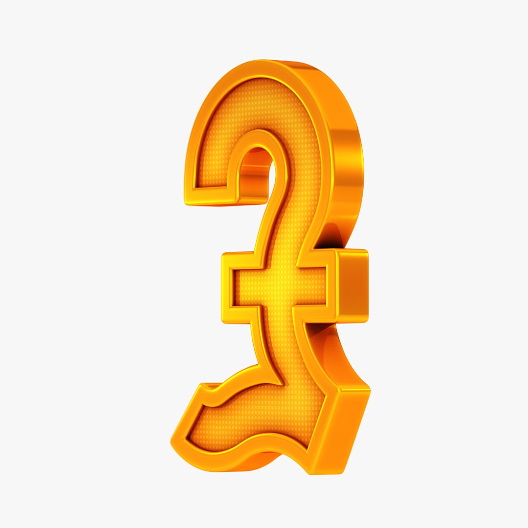 3D British Pound Symbol Model - TurboSquid 1297823