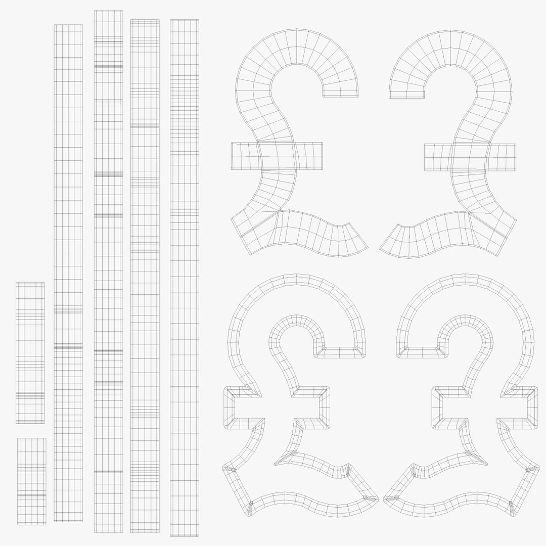 3D British Pound Symbol Model - TurboSquid 1297823
