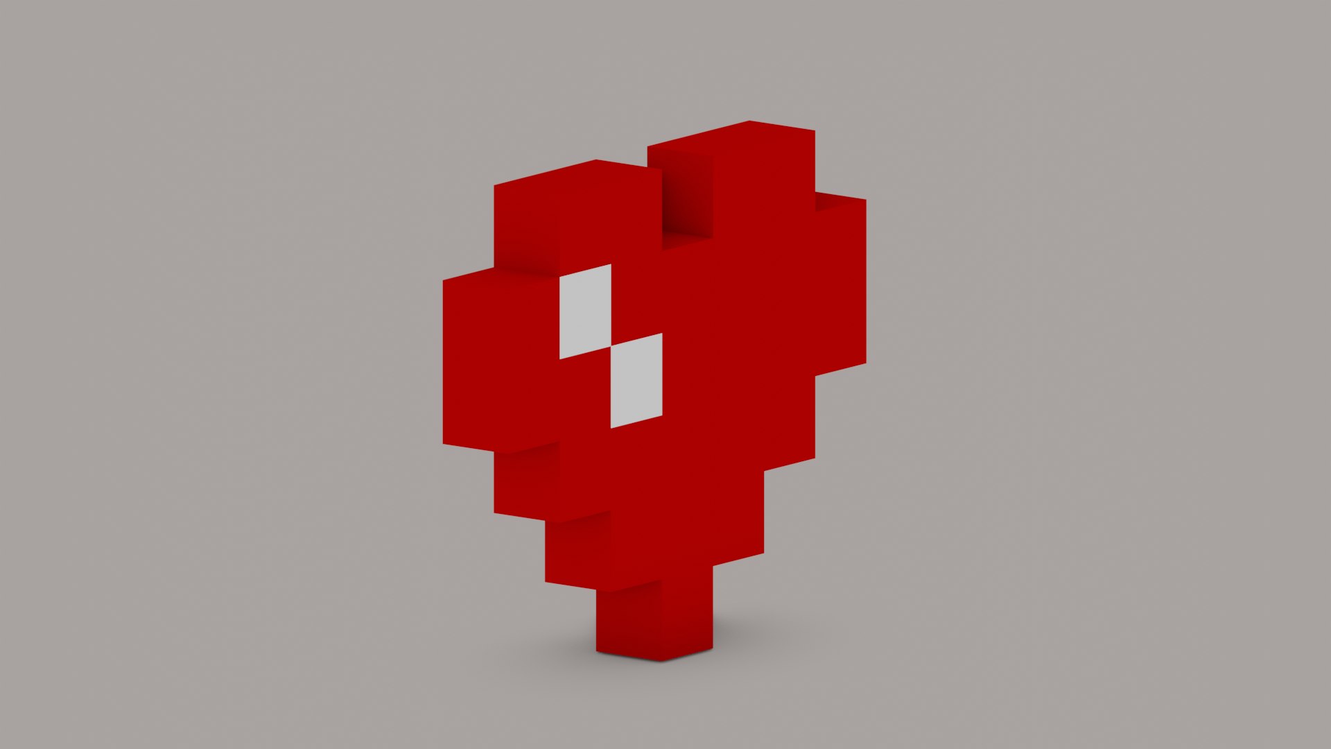 3D Model 8 Bit Red Heart Icon Low Poly - TurboSquid 1945371